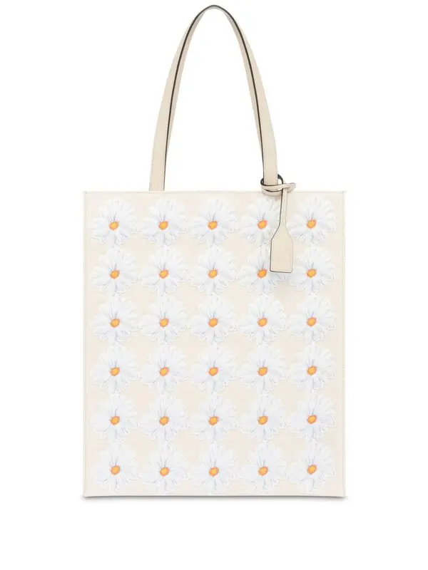 Moschino Floral Patch Tote Bag