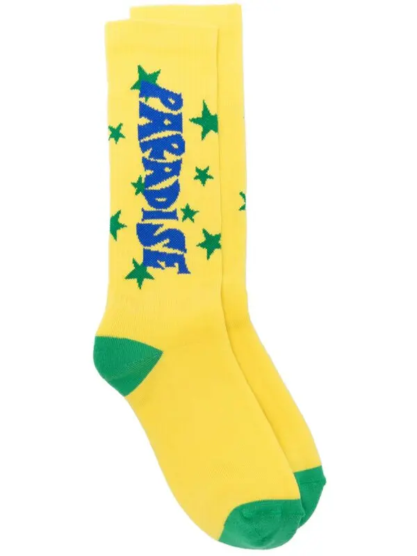 Palm Angels Paradise Socks - Yellow