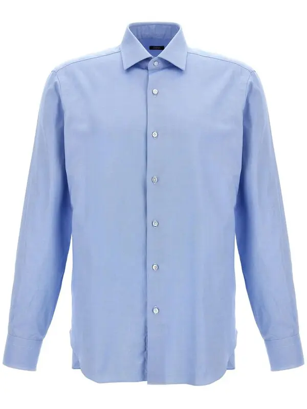 BARBA NAPOLI Cotton Shirt - Blue