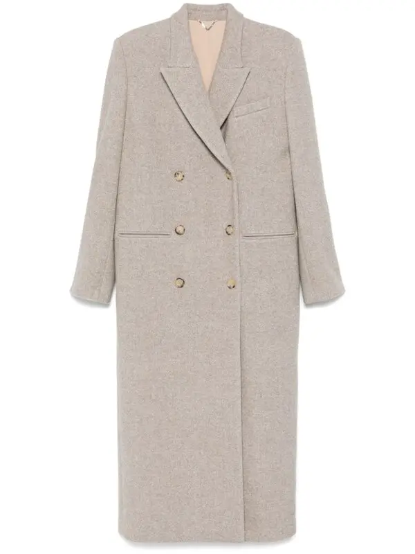 Magda Butrym Double-breasted Long Coat - Neutrals