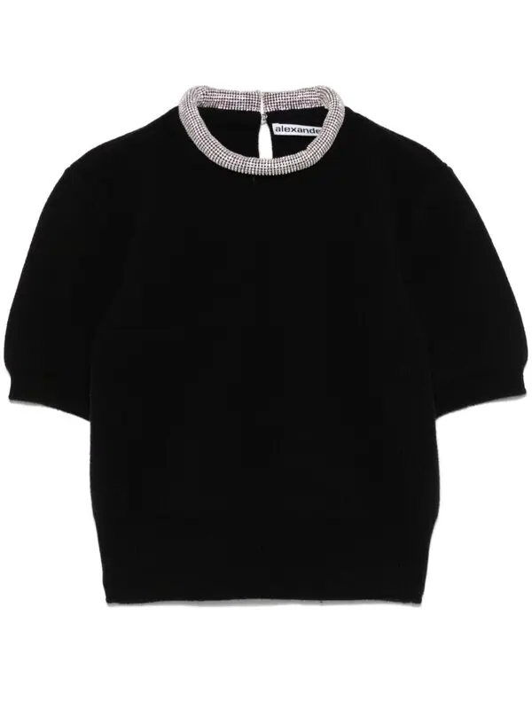 Alexander Wang Crystal-embellished T-shirt - Black
