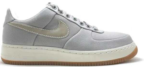 Nike Air Force 1 Low Supreme Canvas Sneakers - Medium Grey/sail/white