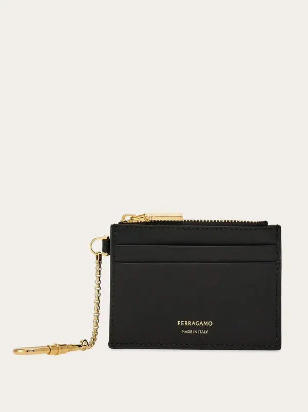 FERRAGAMO Card Holder With Key Holder - Black