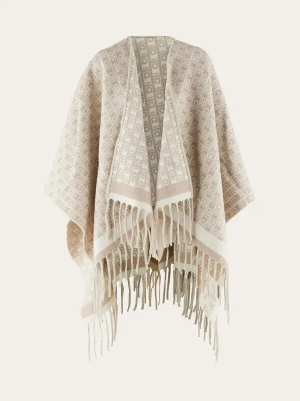 FERRAGAMO Monogram Cape - White