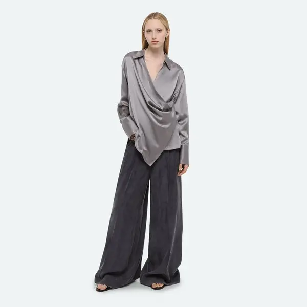 Helmut Lang Relaxed Wrap Shirt - Steel