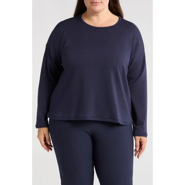 Eileen Fisher Crewneck Crop Top - Ink