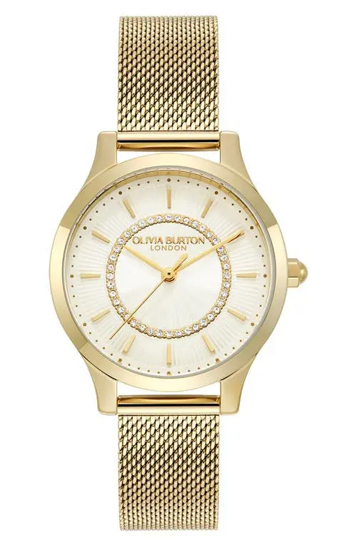 OLIVIA BURTON Wonderlust Mesh Strap Watch - Gold