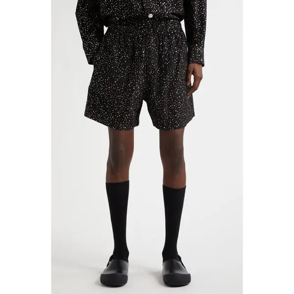 BODE Glitter Dot Faille Shorts