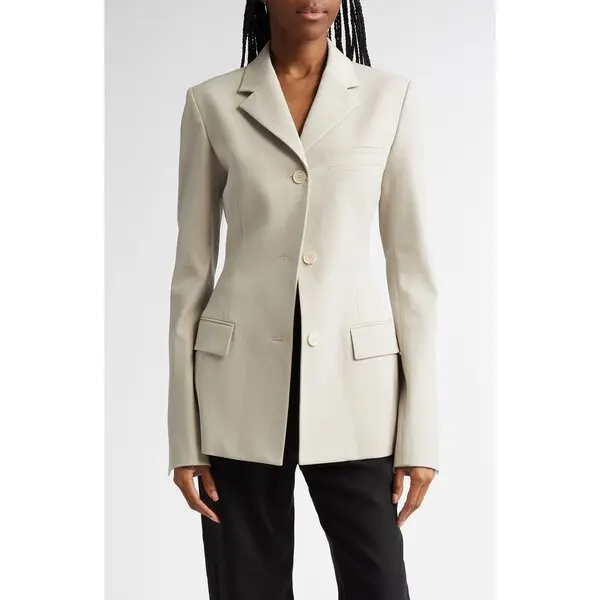 Proenza Schouler Lark Wool-blend Gabardine Blazer - Taupe