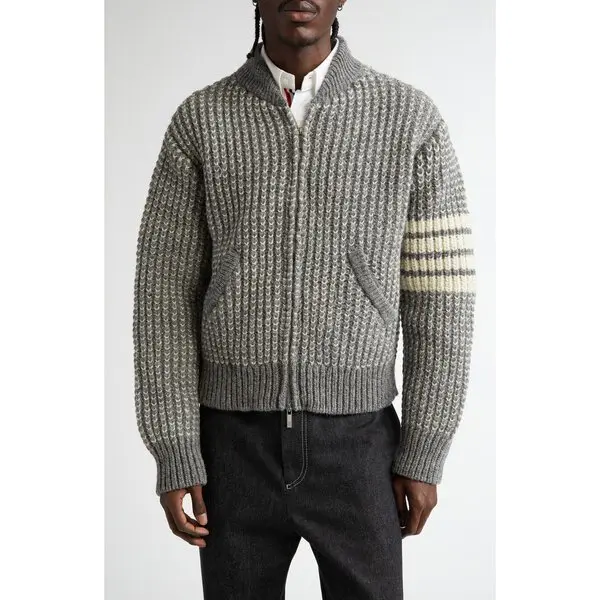 Thom Browne Wool Bomber Cardigan
