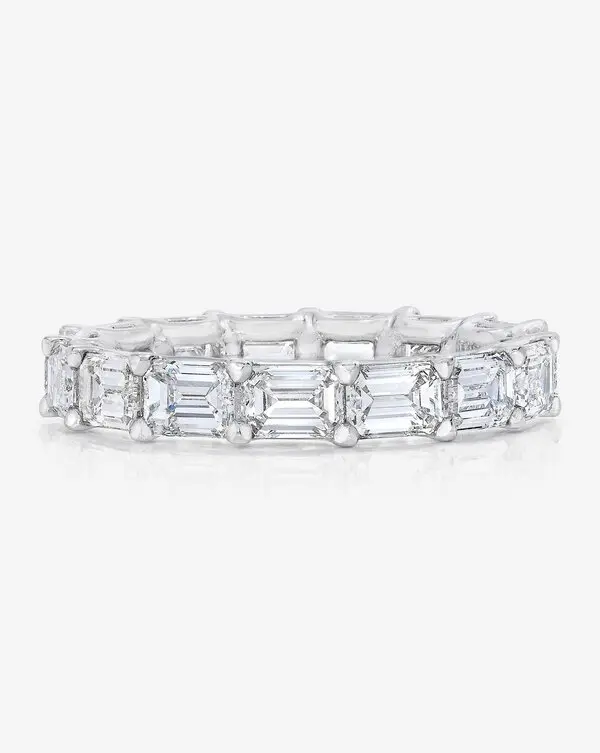 Ring Concierge Sideways Emerald Diamond Eternity Band