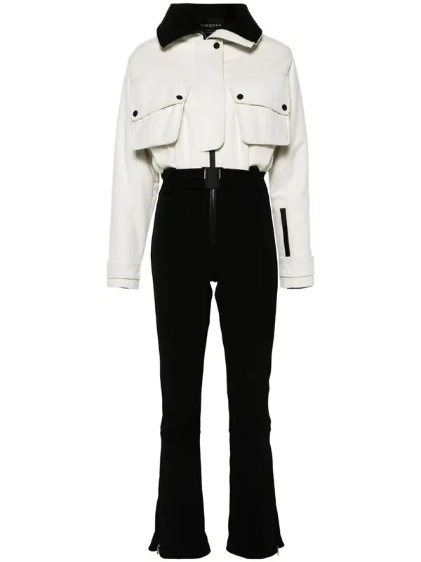 Cordova White Two-tone Ski Suit