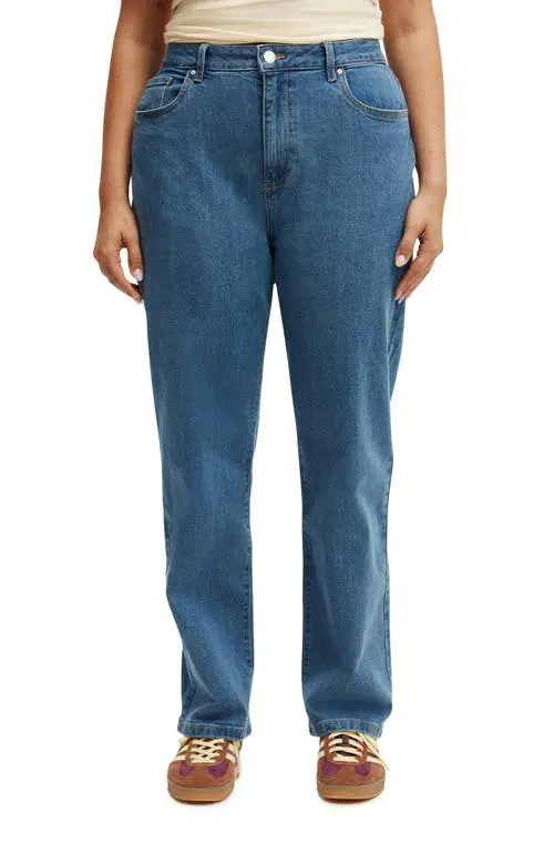 COTTON ON Curvy Straight Stretch Jeans - Seaside Blue