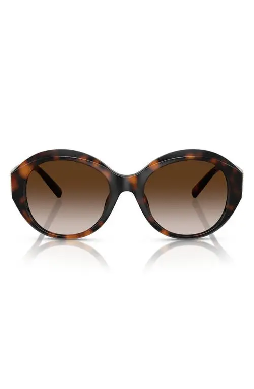 Tiffany & Co. 53mm Gradient Round Sunglasses - Havana