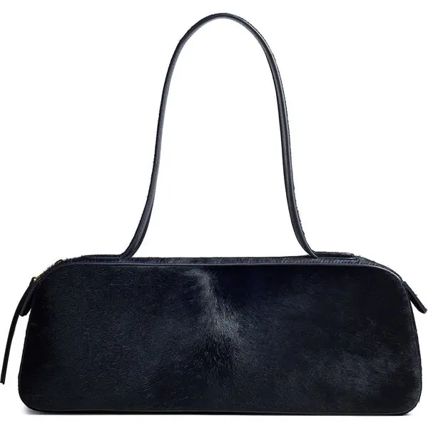Khaite Simona Calf Hair Shoulder Bag - Midnight Navy