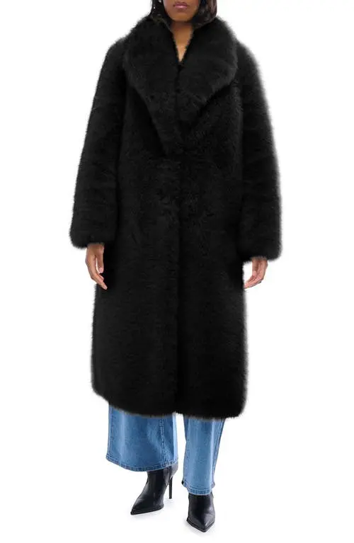 AZALEA WANG Bcardi Faux Fur Overcoat
