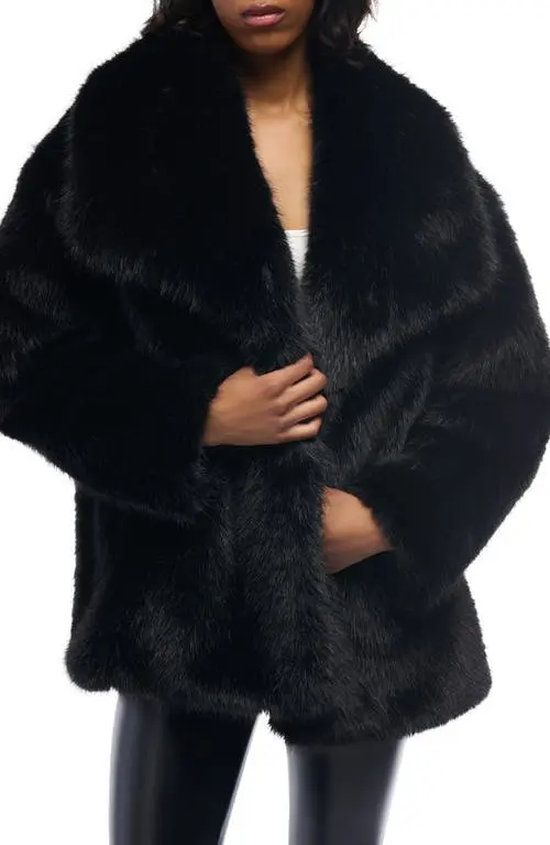 AZALEA WANG Old Hollywood Faux Fur Jacket