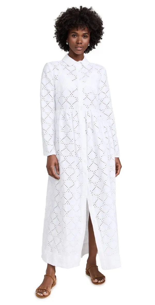 Onia Air Linen Maxi Shirtdress In White - 50% Off | Editorialist