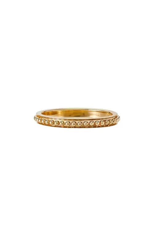 Sethi Couture Channel Bead Band Ring - Yellow Gold