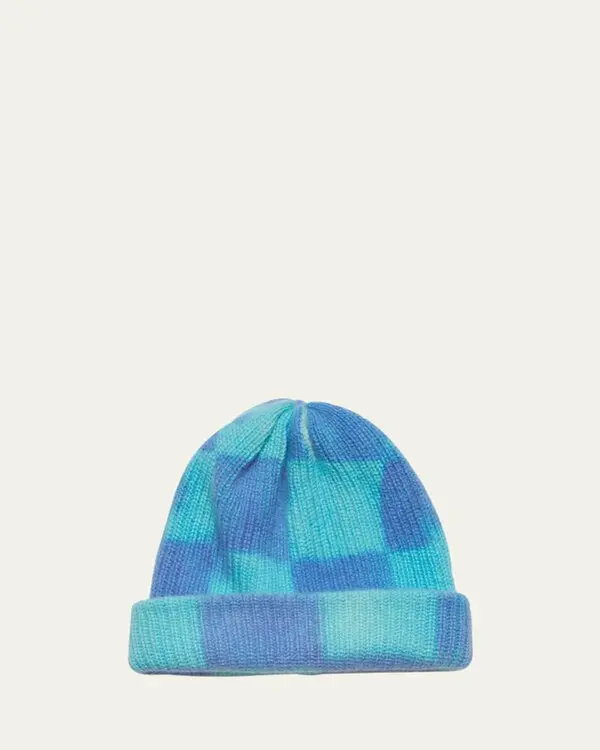 THE ELDER STATESMAN Chess Cashmere Beanie - Chess Beanie