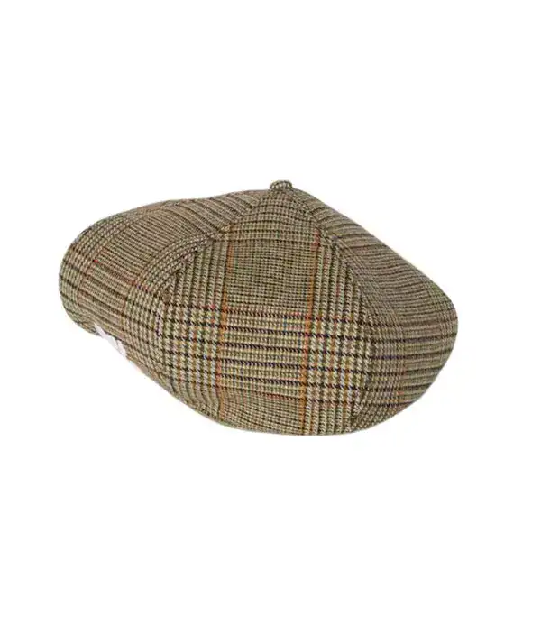 Miu Miu Prince Of Wales Check Wool Beret - Cinnamon | Editorialist