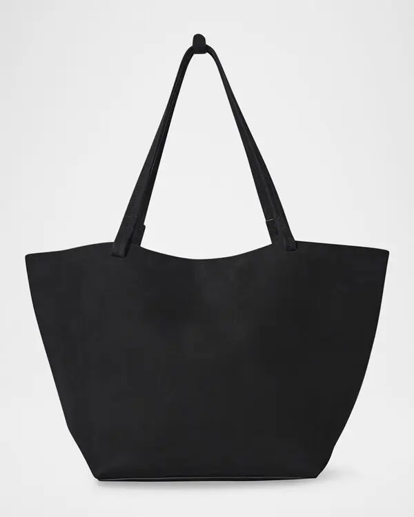 THE ROW Park Tote Bag In Nubuck Leather - Black