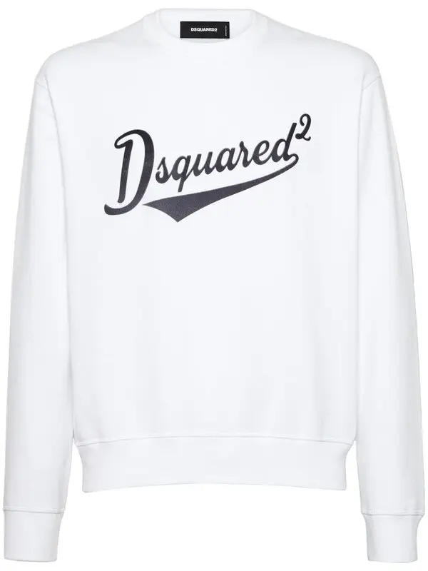 Dsquared2 Cotton Jersey Crewneck Sweatshirt - White