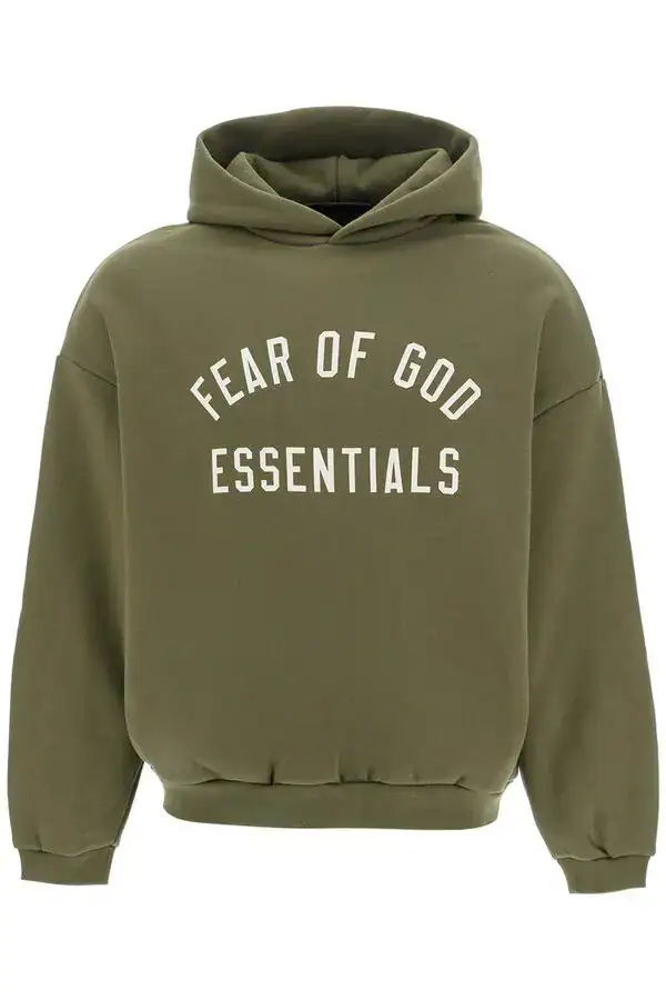 Fear Of God Essential Fleece Hoodie In Brown 33% Off Editorialist - Main Image
