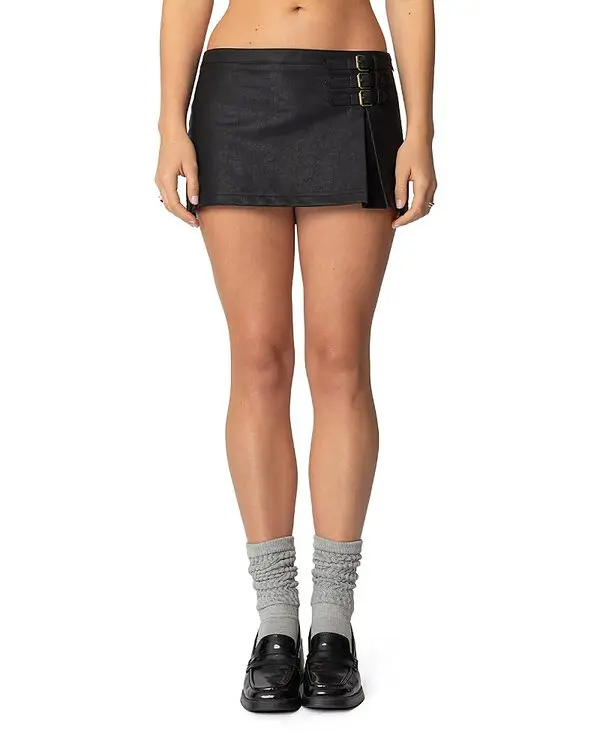 EDIKTED Triple Belt Mini Skort - Black