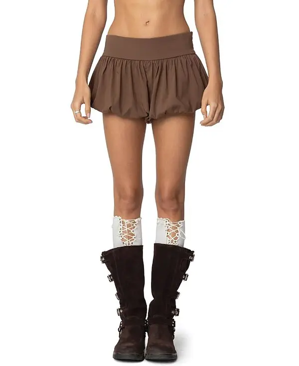 EDIKTED Adrianna Bubble Micro Shorts