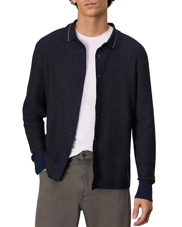 Rag & Bone Harvey Pique Button Front Shirt