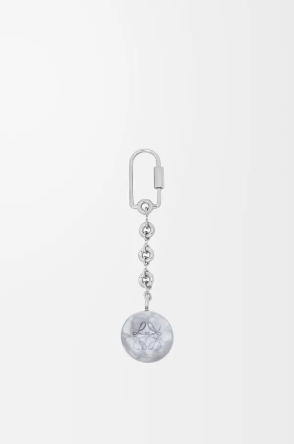 Loewe Pebble Keyring - Nacre/palladium