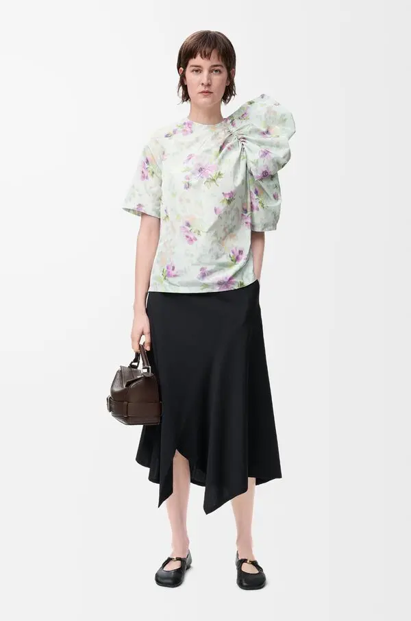 Loewe Asymmetric Wool Skirt
