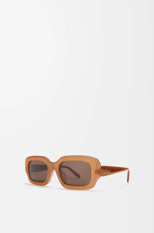 Loewe Rectangular Slim Sunglasses - Light Caramel