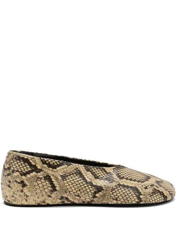 JIL SANDER Snakeskin Ballerina Shoes