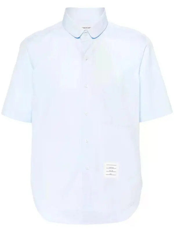 Thom Browne Short-sleeve Poplin Shirt - Blue