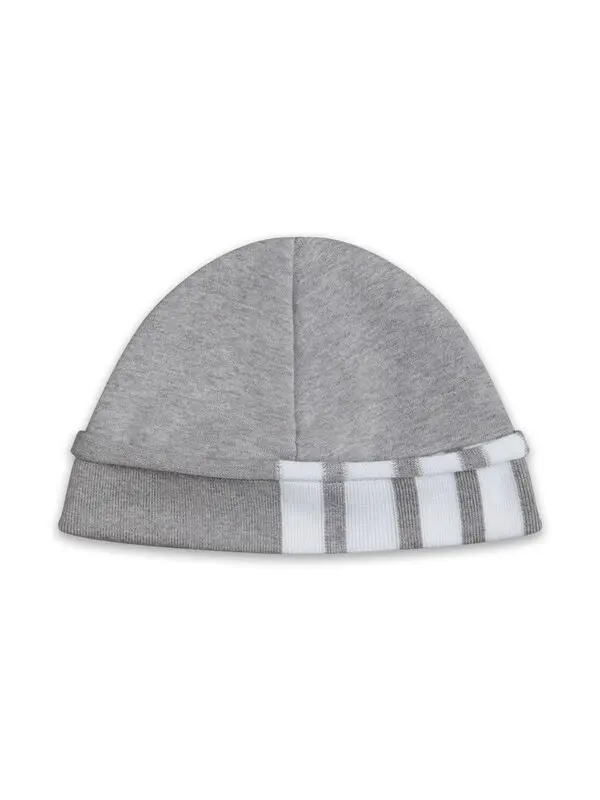 Thom Browne 4-bar Stripe Beanie - Grey