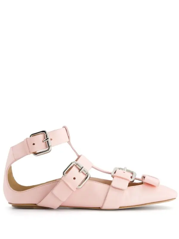 Giambattista Valli Buckled Leather Pumps