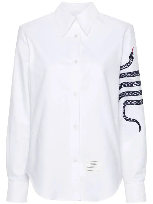 Thom Browne Snake 4-bar Shirt - White
