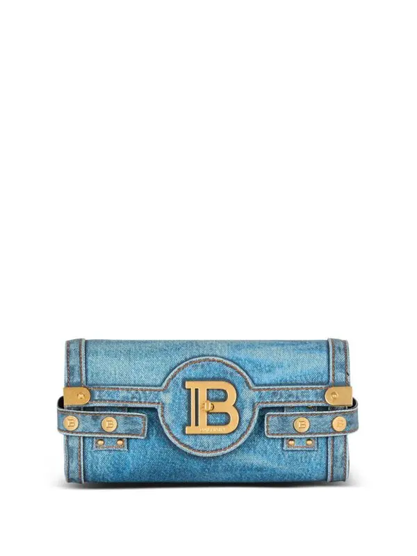 Balmain B-buzz Denim Pouch - Blue