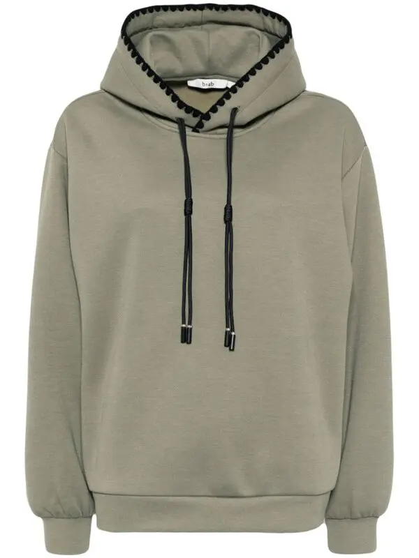 B+AB Contrast Trim Fleece Hoodie - Green