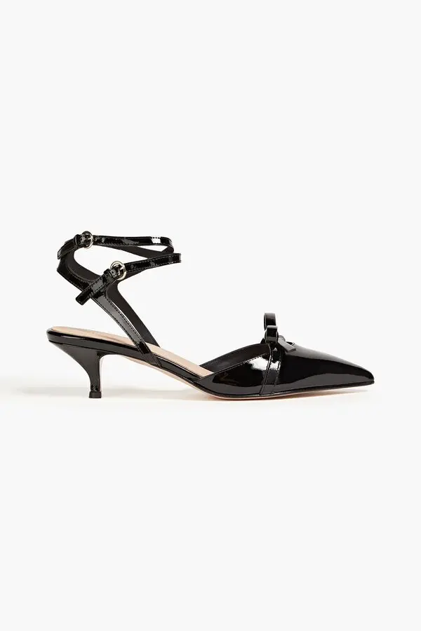 Red Valentino Bow-detailed Patent-leather Pumps
