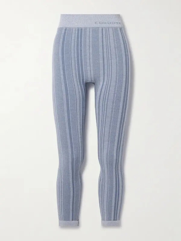 Cordova Sol Striped Stretch-jersey Leggings - Blue