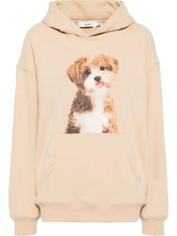 B+AB Puppy-print Hoodie - Neutrals