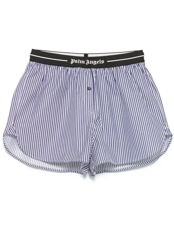 Palm Angels Striped Shorts - Blue