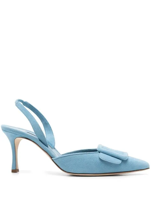 Manolo Blahnik 70mm Maysli Pumps - Blue
