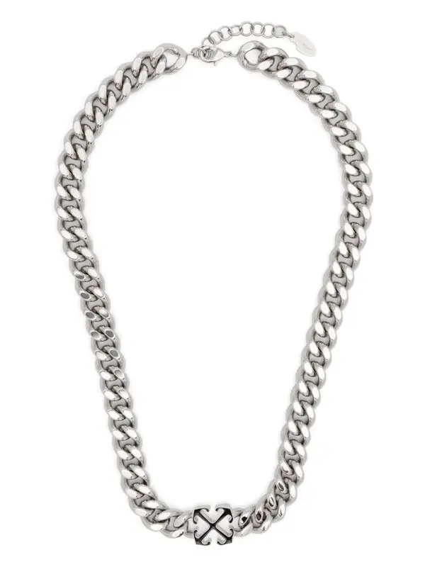Off-White Arrow Chain Necklace - Silver