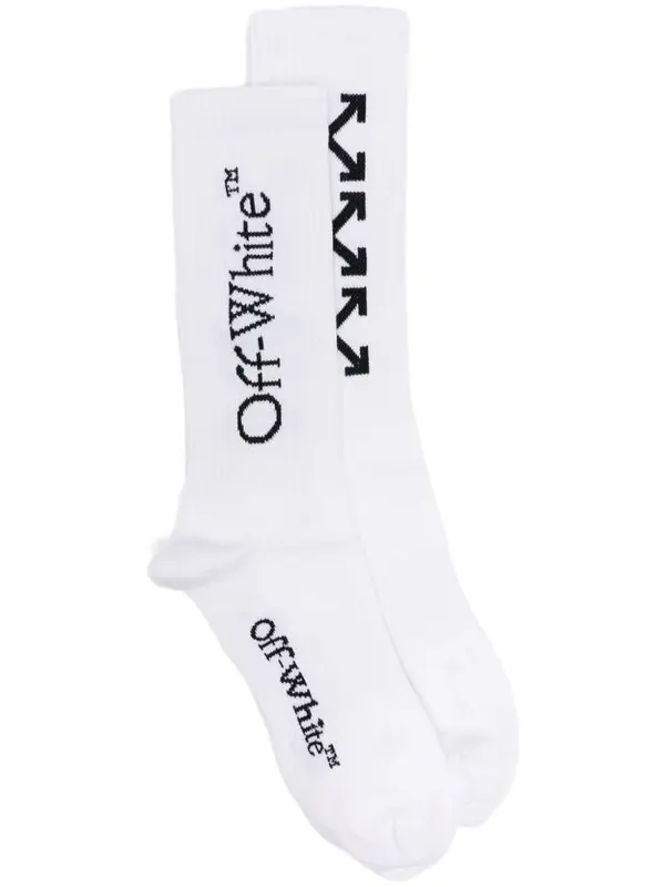 Off-White Triple Arrows Mid-Calf Socks White Editorialist