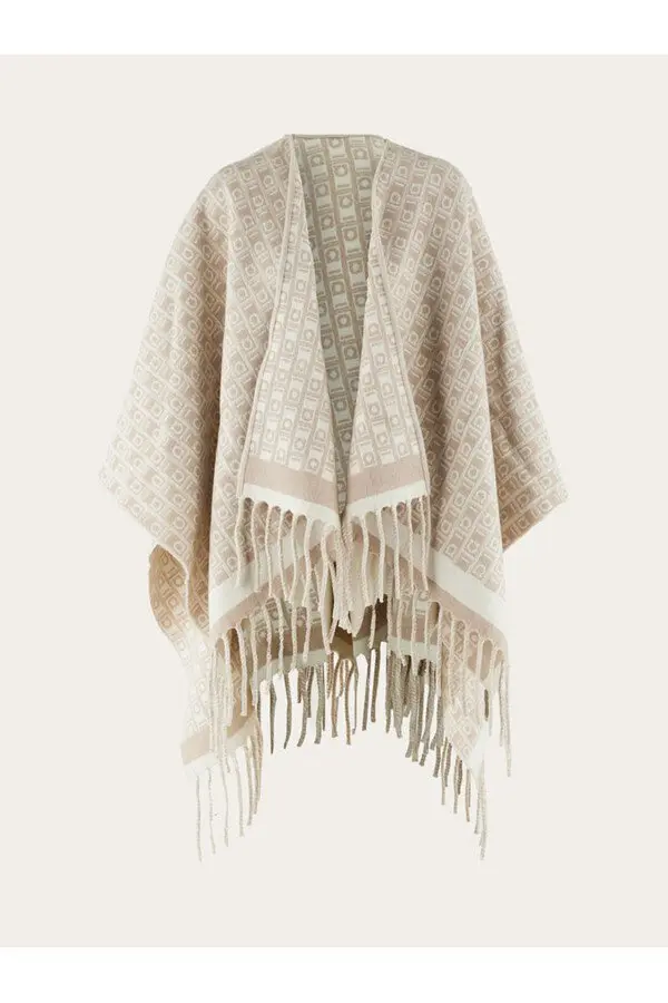 FERRAGAMO Monogram Cape - Natural