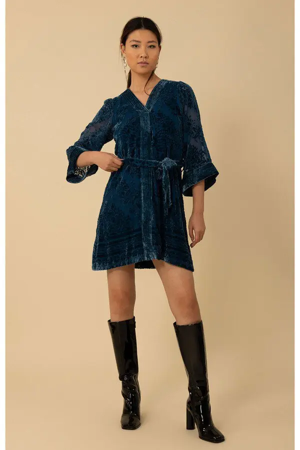 Hale Bob Helena Solid Dress - Floral / Multicolor